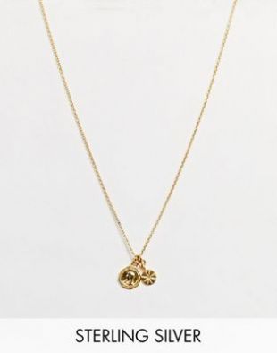 ASOS DESIGN - ASOS DESIGN - Collier en argent massif plaqué or avec ...