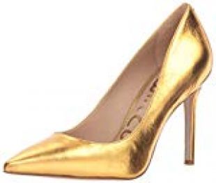 Sam Edelman - Sam Edelman Women's Hazel Pump, Exotic Gold Distressed ...