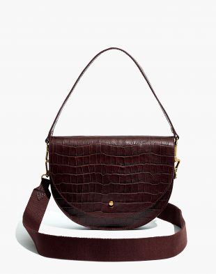 Madewell - The Richmond Saddle Bag: Croc Embossed Leather Edition