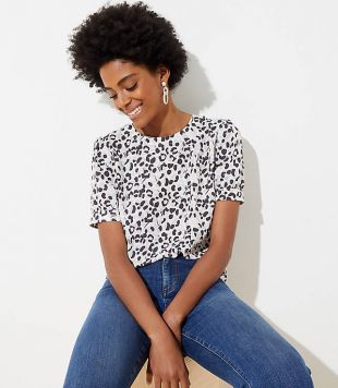 loft - Leopard Print Top