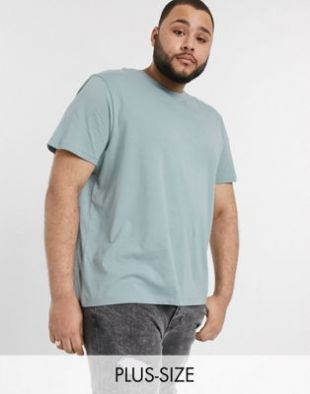 Asos - New Look Plus - T-shirt ras de cou - Bleu clair | ASOS