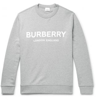 Burberry - Gray Logo-Print Sweatshirt