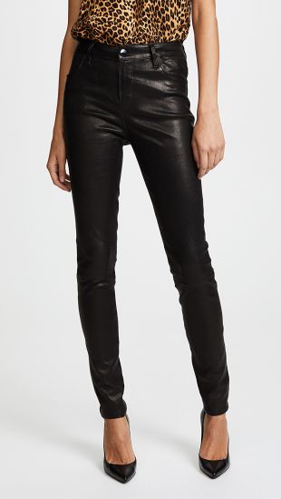 J Brand - High Rise Leather Pants