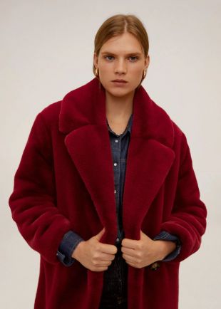 Mango - Maxi lapels faux-fur coat - Women | Mango USA