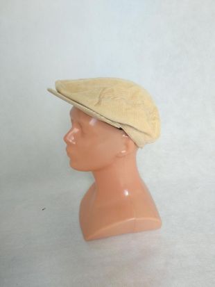 Homeboy - Beige Newsboy Cap, Homeboy Cap, Corduroy Flat Hat, 90s Hat ...
