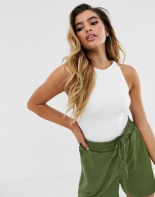 ASOS DESIGN - slash neck bodysuit