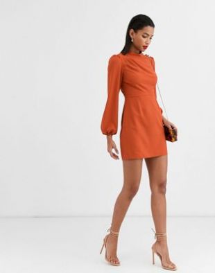 ASOS DESIGN - High Neck Mini Dress