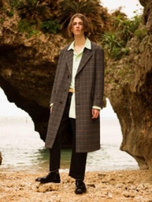 ANDERSSON BELL FOR MEN - Joseph Grey Checked Single Long Coat