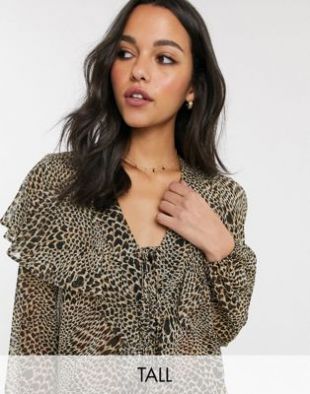 Topshop - Topshop Tall - Blouse à motif léopard | ASOS