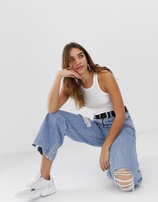 Collusion - Racer Back Top White