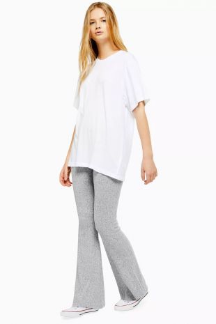 Topshop - Ribbed Flare Trousers