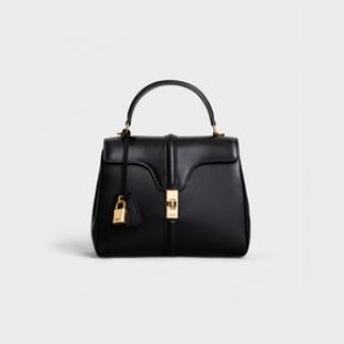 Celine - Small 16 Bag in Satinated Calfskin in Black