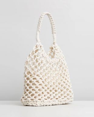 Topshop - White Rope Tote Bag