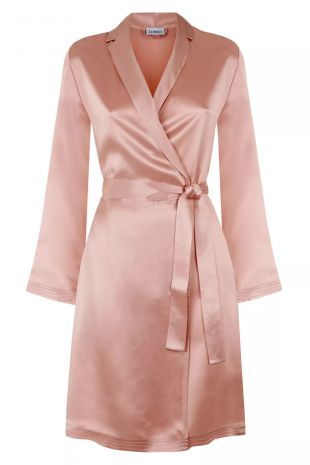 La Perla - Powder Pink Silk Short Robe