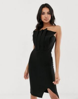 Asos - Girl In Mind - fan - Robe bandeau mi-longue | ASOS