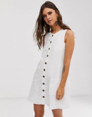 warehouse - Button Dress