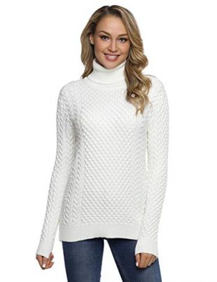 lynz pure - White Turtleneck Sweater