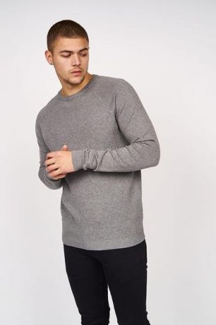 ISAWITFIRST - Light Grey Crew Neck Jumper