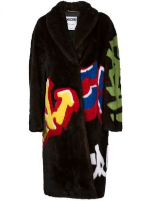 Moschino - MOSCHINO graffiti coat