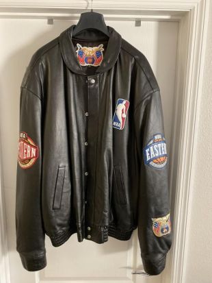 LucaFinds - Très rare vintage Jeff Hamilton NBA Finals Leather Jacket Limited Edition