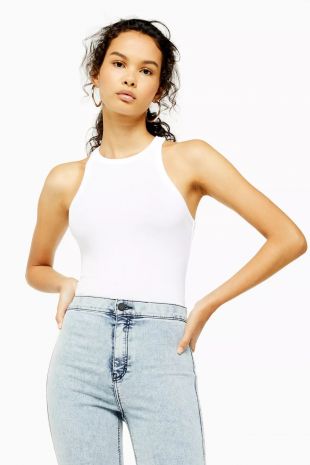 Topshop - White Premium Racer Top