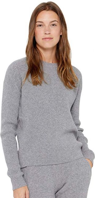 State Cashmere - Long Sleeve Crew Neck Cash­mere Loungewear Sweate