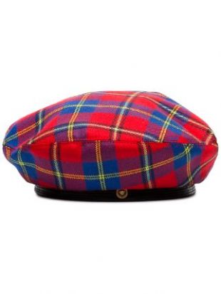 Versace - Red And Blue Check Wool Hat