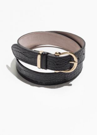 & Other Stories - Croco Leather Belt