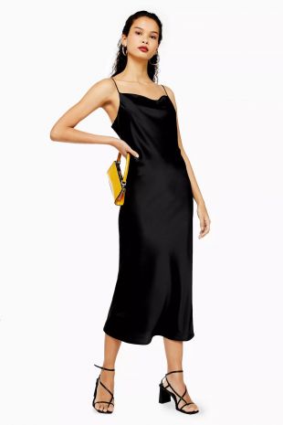 Topshop - Black Rope Midi Slip Dress