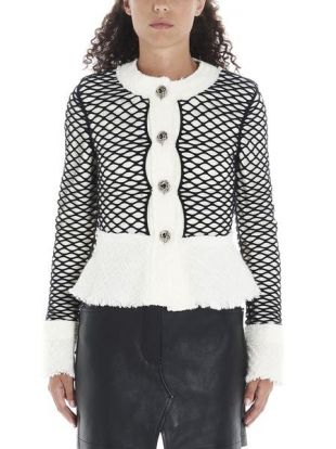 Alexander Wang - Alexander Wang Cropped Fishnet Tweed Jacket