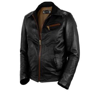 Laverapelle - Laverapelle Men's Genuine Lambskin Leather Jacket (Black, Aviator Jacket) - 1501811