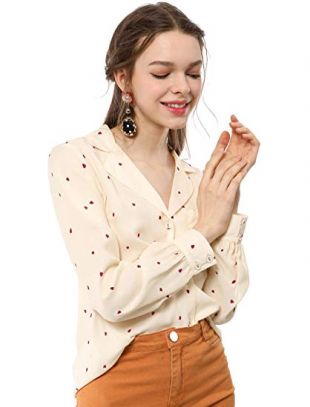 Allegra K - Dot Print Shirt