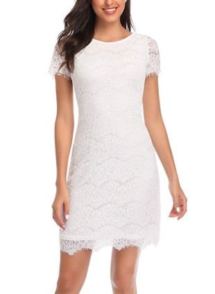 missjoy - MISSJOY Women's Vintage Short Sleeves Lace Cocktail Evening ...