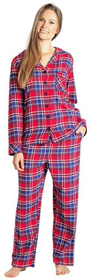 everdream - EVERDREAM Sleepwear Womens Flannel Pajamas, Long 100% ...