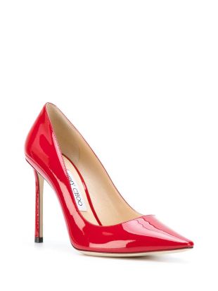 Jimmy Choo - Jimmy Choo Romy 100Mm Pumps ROMY100PAT Red| Farfetch