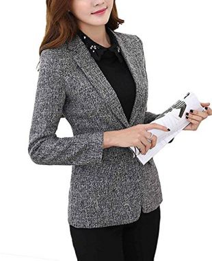 lazutom - Grey Tweed Blazer