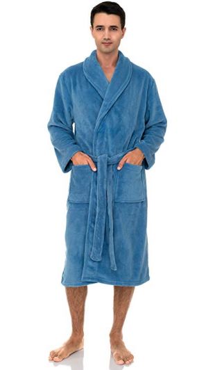 towelselections - Blue Fleece Robe