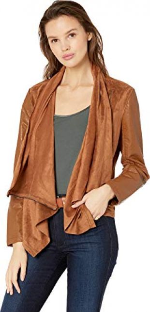 Blank NYC - Faux Suede Drape Front Jacket
