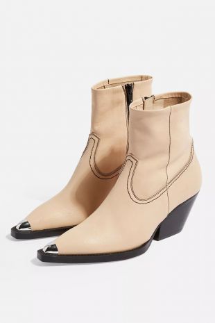 Topshop - MARIO Leather Western Boots