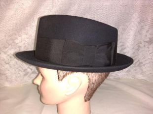 vintage Lee Wool Diamond Crown Pork Pie Hat Old
