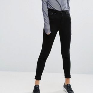 Weekday - Black High Waist Skinny Jeans