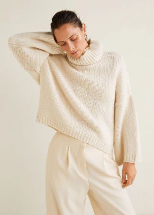 Mango - Wool Blend Knit Sweater