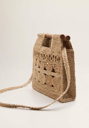 Mango - Straw shoulder bag