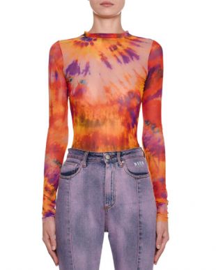 msgm - Tie-Dye Print Top