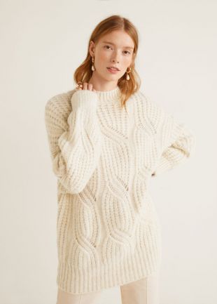 Mango - Knitted braided sweater