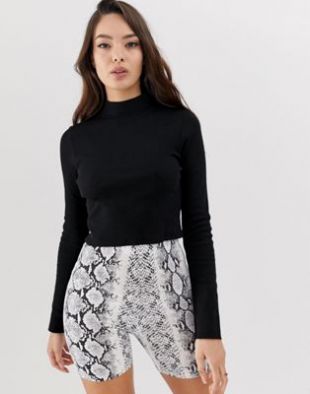 ASOS DESIGN - Black Long Sleeve Top