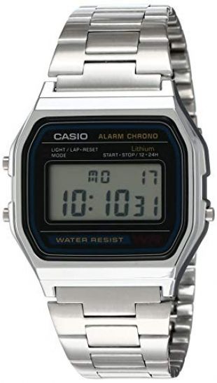 Casio - Casio Men's A158WA-1DF Stainless Steel Digital Watch