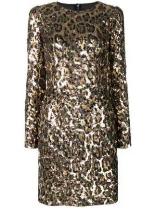 Dolce & Gabbana - Sequined Leopard Dress
