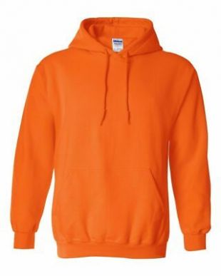 gildan - Plain Neon Orange Sweatshirt Men Women Pullover Hoodie Cotton ...