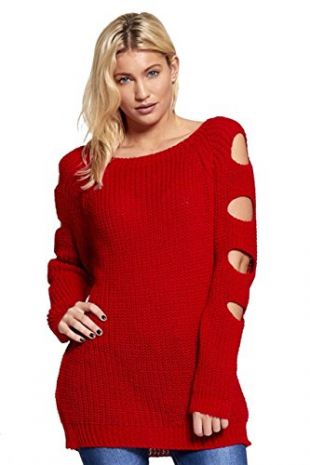 momo&ayat fashions - Red Bow Sleeve Sweater